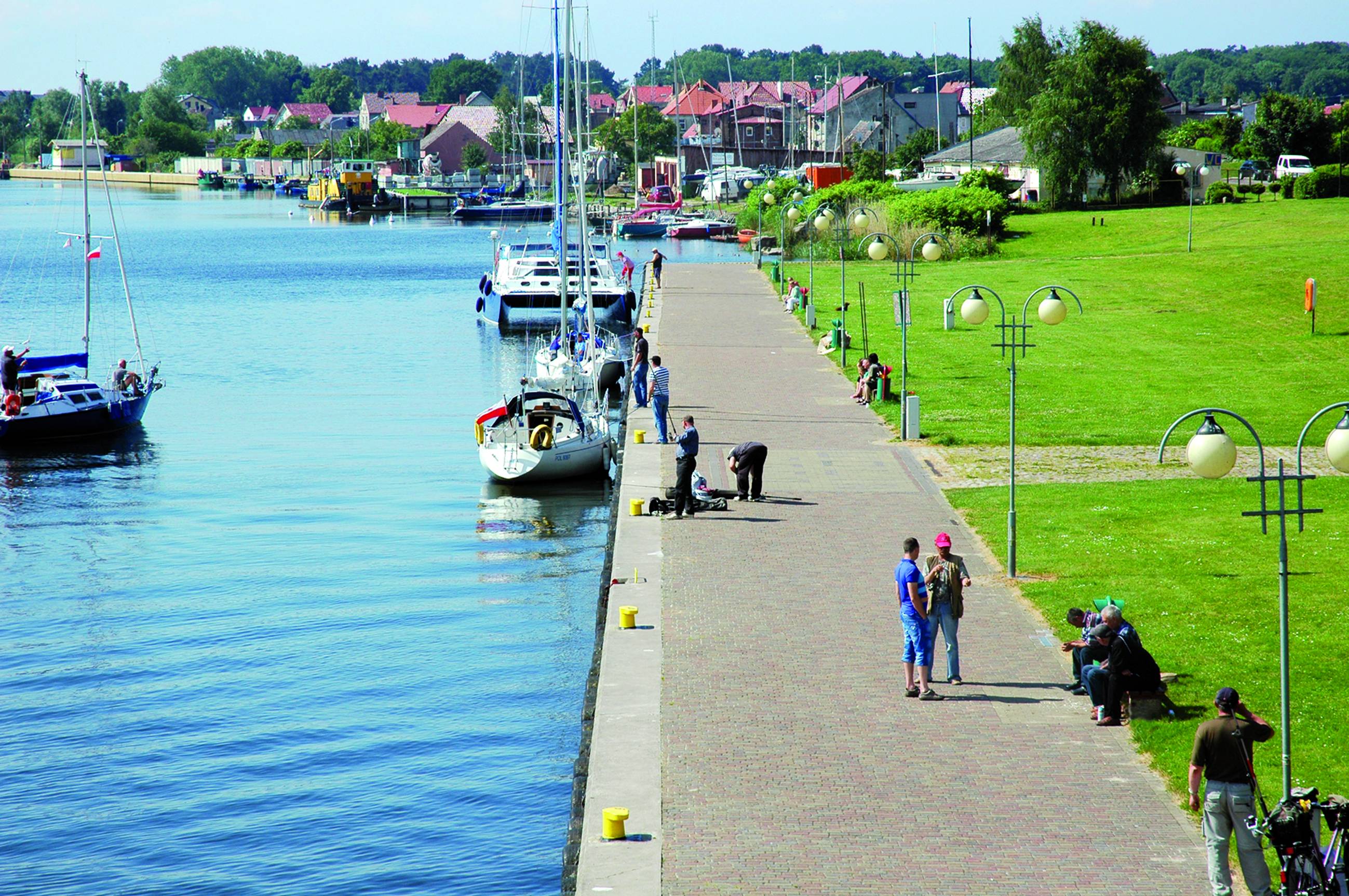 Wolin Hafen und Stadtpier