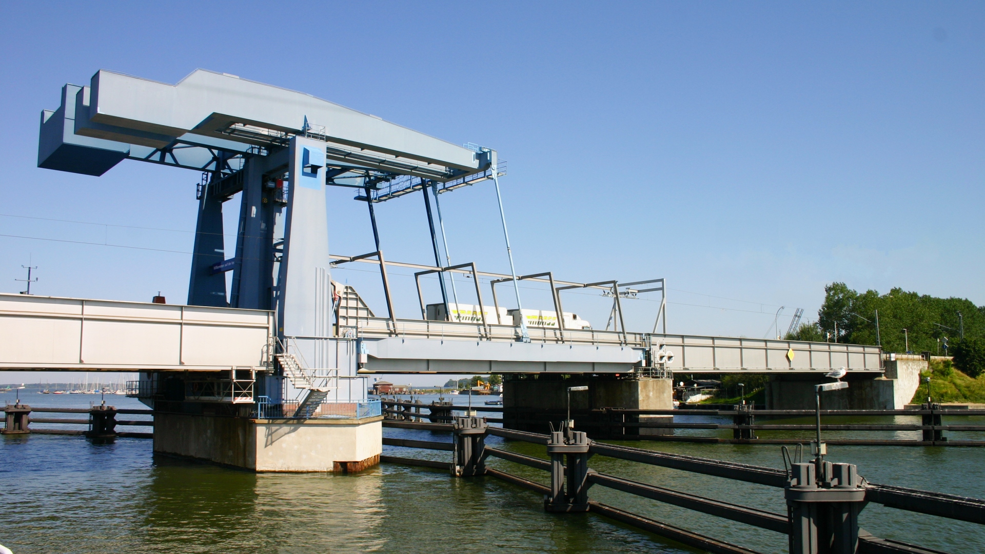 Brick trench bridge and Rügen dam